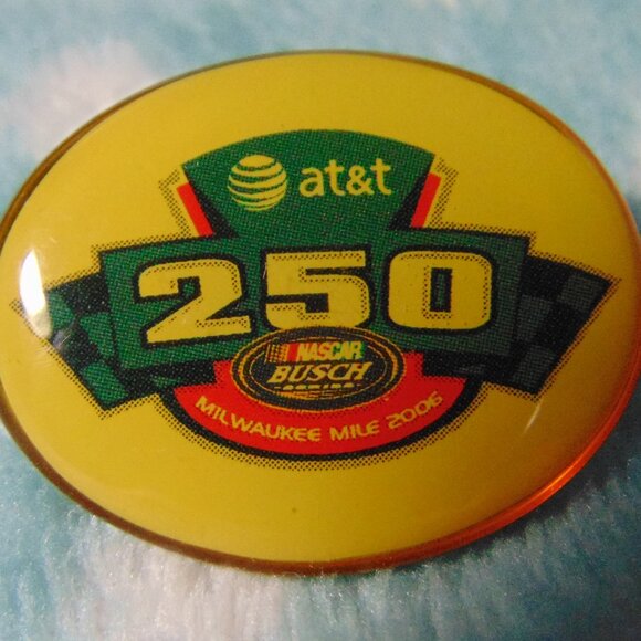 Source Unknown | Jewelry | Att 25 Milwaukee Mile 2006 Pin Nascar Busch ...